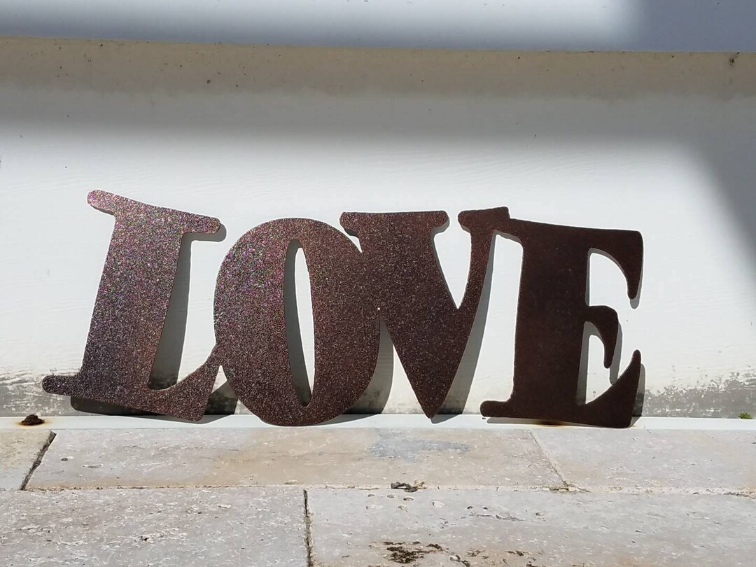 Metal Love Sign - Metal Letters - Metal Wall Art - Live Laugh Love ...