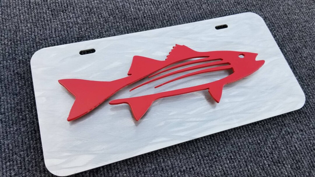 Striper Front License Plate, Striped Bass Plate, License Plate ...