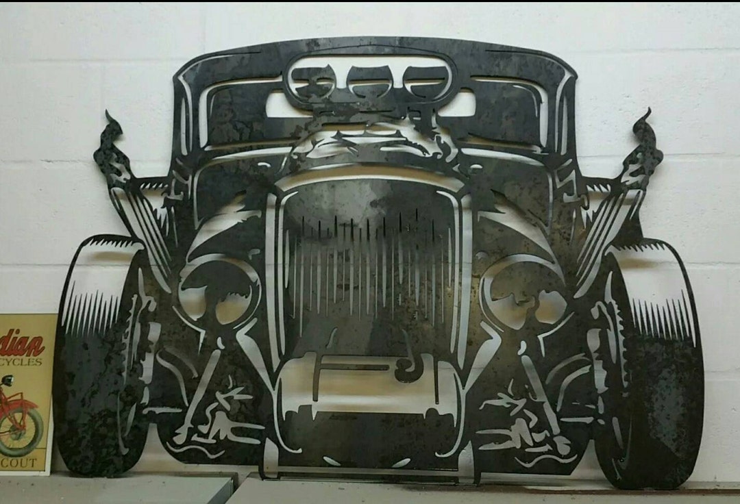 Hot Rod Metal Garage Art - Etsy
