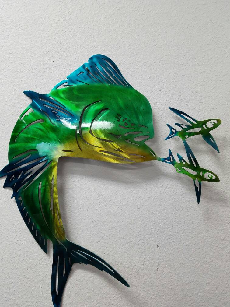 Mahi Mahi Wall Art, Mahi Metal Art, Dorado Art, Metal Ocean Art, Father ...