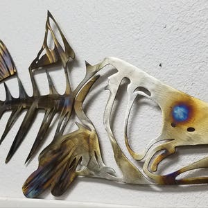 Snook Metal Wall Art, Snook Skeleton Art, Metal Fish Wall Art, Metal ...