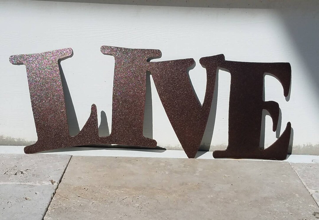 Metal Live Sign - Metal Letters - Metal Wall Art - Live Laugh Love ...