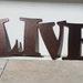 Metal Laugh Sign Metal Letters Metal Wall Art Live Laugh Love Outdoor ...