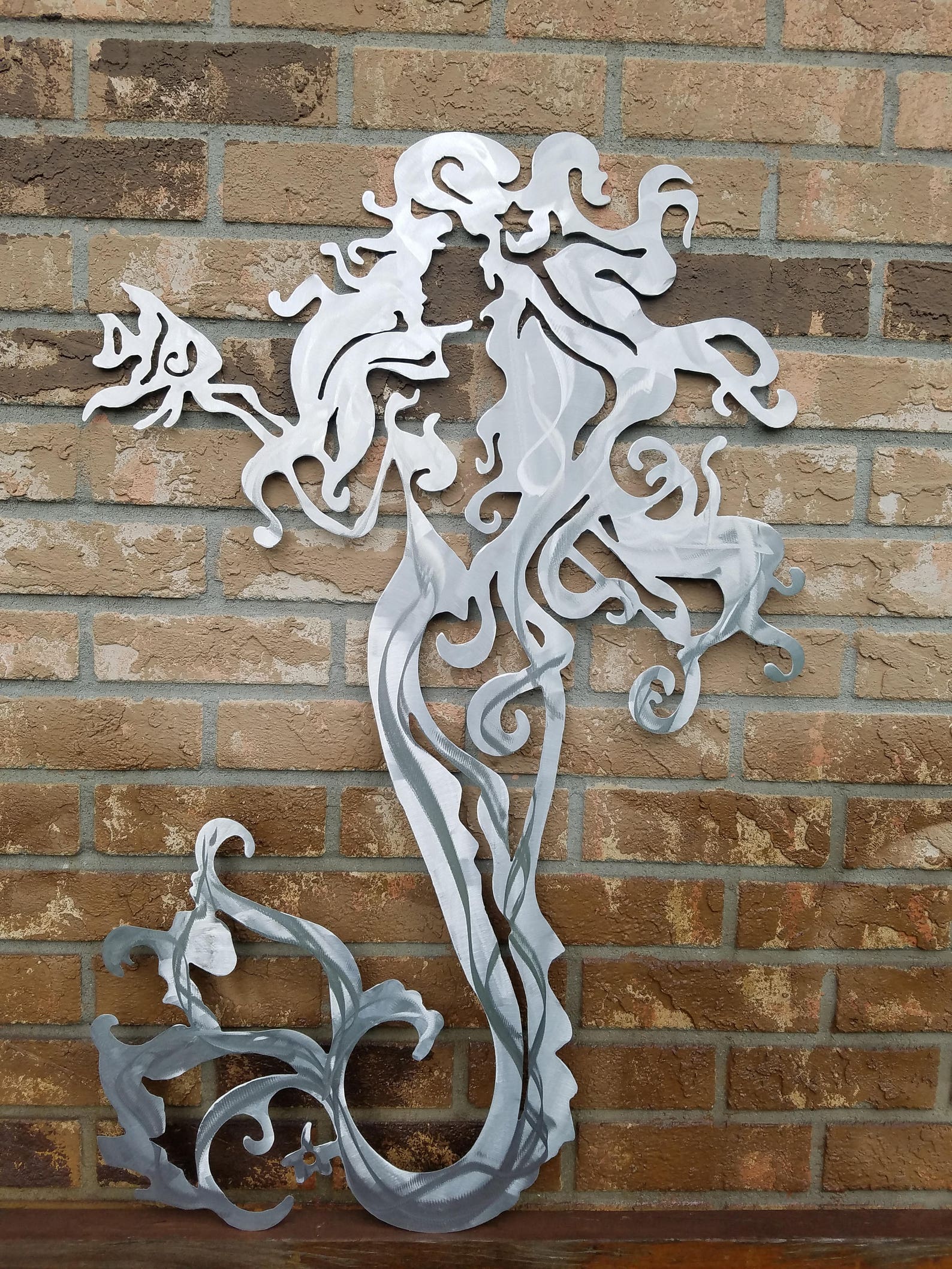 Mermaid Metal Wall Art Aluminum Mermaid Metal Mermaid Fish - Etsy