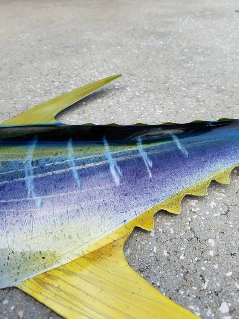 Yellowfin Tuna Metal Wall Art, Aluminum Tuna Art, Tuna Ocean Decor ...