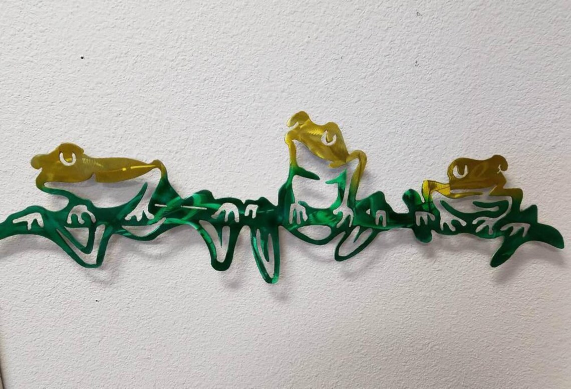 Tree Frog Art Metal Wall Art Metal Jungle Art Herp | Etsy