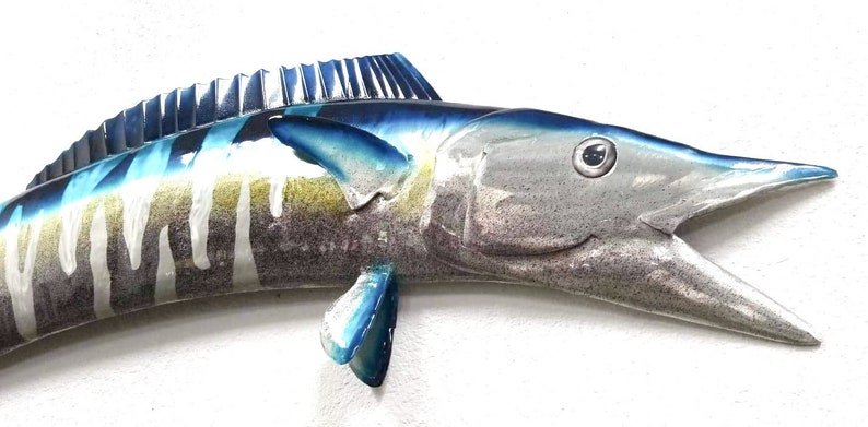 Wahoo Aluminum Wall Art, Nautical Ocean Decor Good for Outdoor Use, Non ...