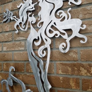 Mermaid Metal Wall Art, Aluminum Mermaid, Metal Mermaid, Fish Metal Art ...