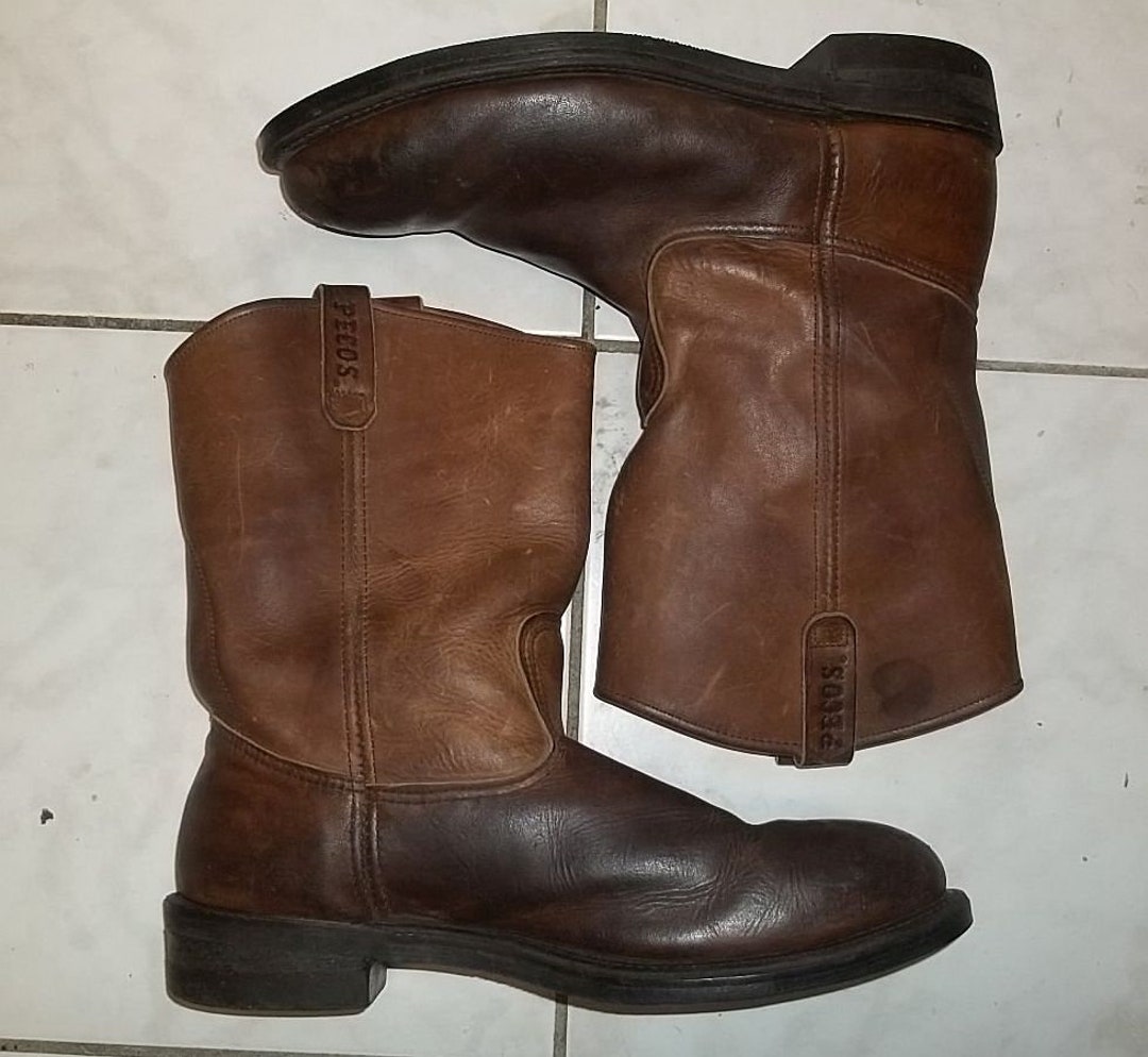 Red Wing Pecos Work Boots Nailseat With Steel Toes Model 2214 Brown ...