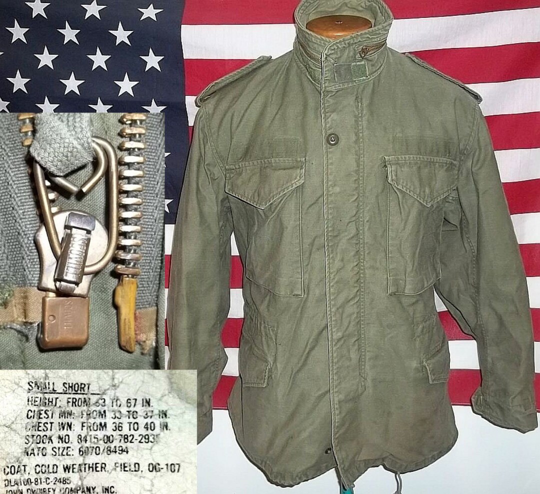 US Army M65 Field Jacket 1981 Issue John Ownbey OG-107 Color Scovill ...