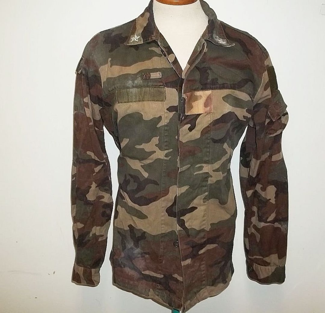 Vintage Italian Army Shirt: M92 Woodland Camo BDU, Size US Large - Etsy