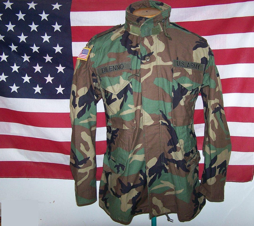 M65 Field Jacket 38th Infantry Cyclone Division Woodland Camo Medium ...