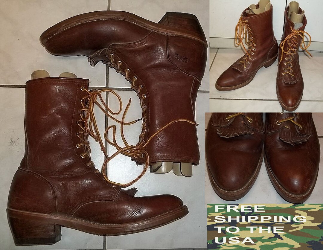 Santa Fe Boot Co Roper Boots American Made Western Packer Work Boots 2 ...