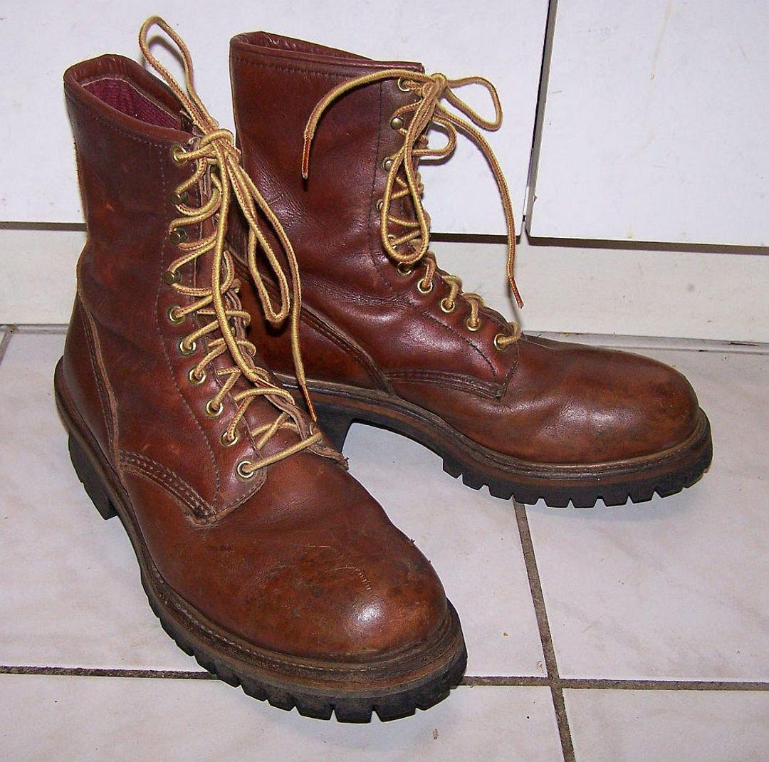 Red Wing Packer Boots Steel Toes Logger Work Boots Russet Color US Mens ...