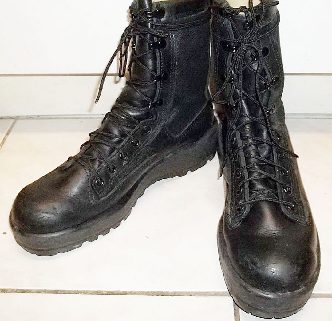 Altama Flight Boots for Combat Vehicle Crewman Black Leather Cordura ...