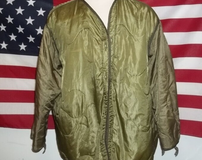 M65 Jacket Liner Field US Military Issue Made in USA OG-106 Olive Color ...