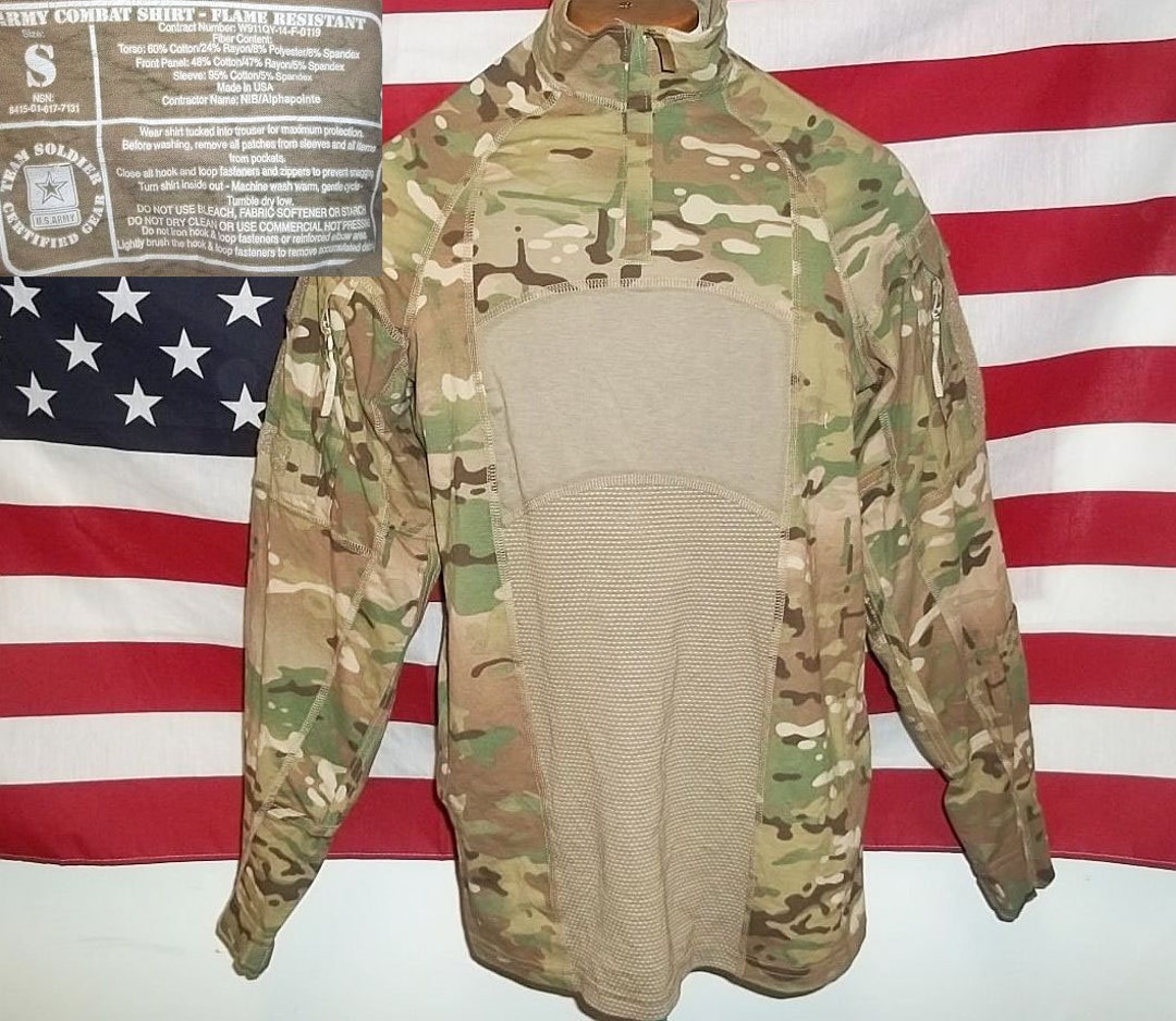 US Army Combat Sweater Multicam Flame Resistant Shirt Camo Small Size ...