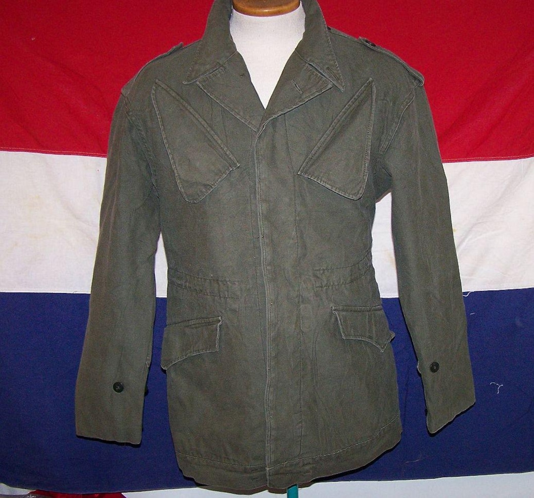 Vintage Dutch Army Field Jacket M65 - Olive Green Military Coat ...