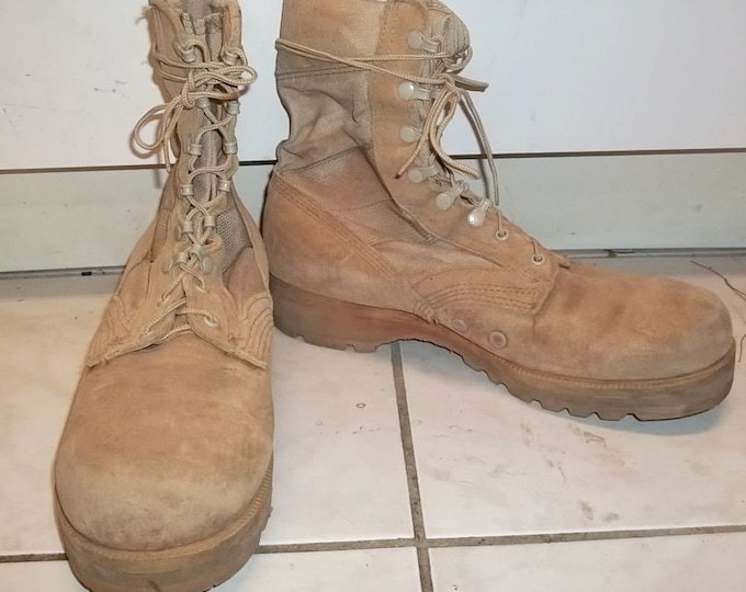 Combat Boots Altama US Army Desert Tan Leather Model 5200 With Cordura ...
