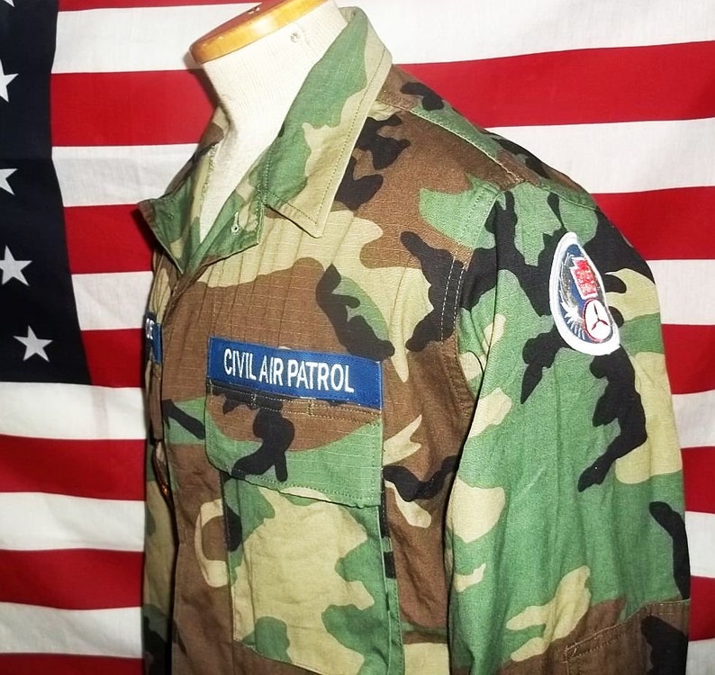 Civil Air Patrol BDU Shirt Woodland Camo Pennsylvania Wing - Etsy