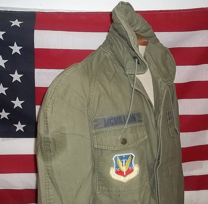 Vintage USAF Field Jacket With Hood: Vietnam Era Air Force Coat, Medium ...