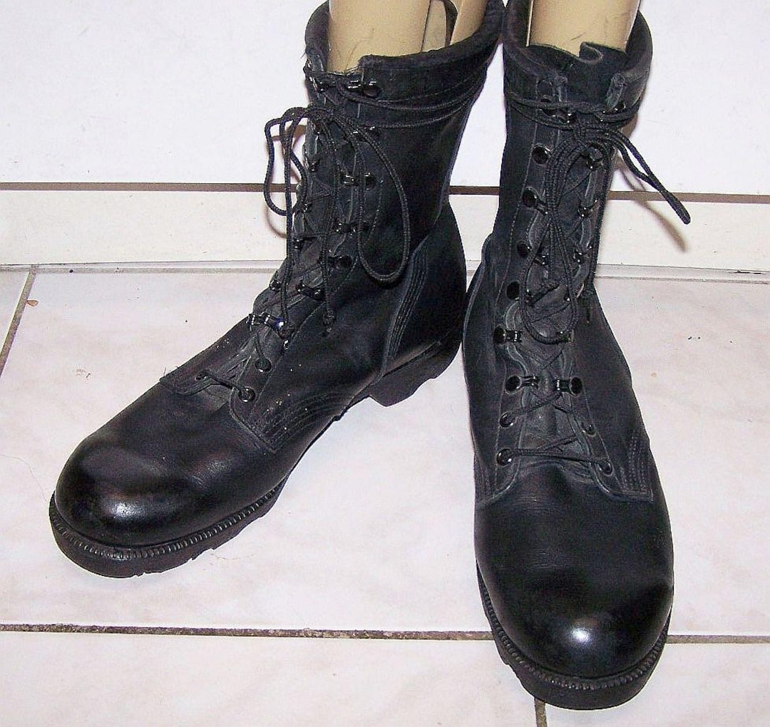 Wellco USGI Combat Boots With Molded Rosearch Panama Soles All Leather ...