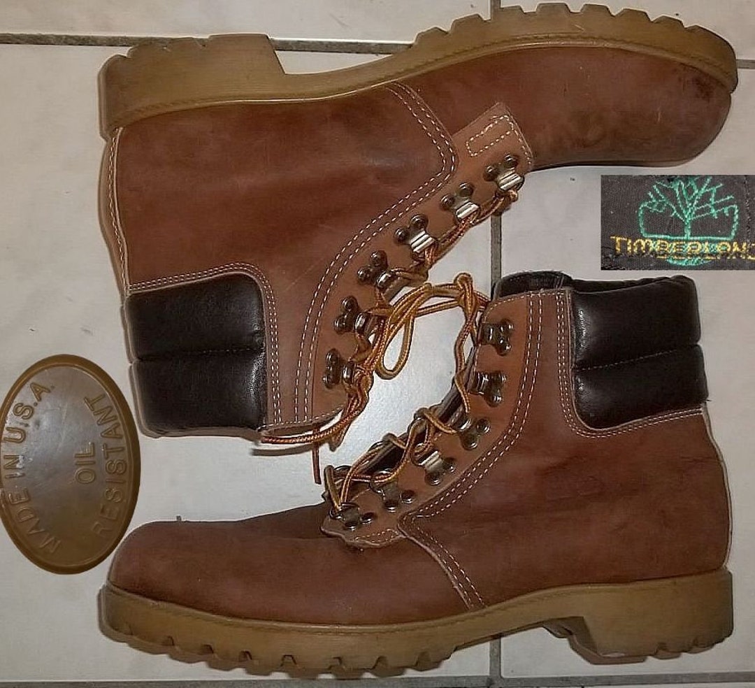 Timberland Hiking Boots Work Oil Resistant Soles Made in USA Model ...