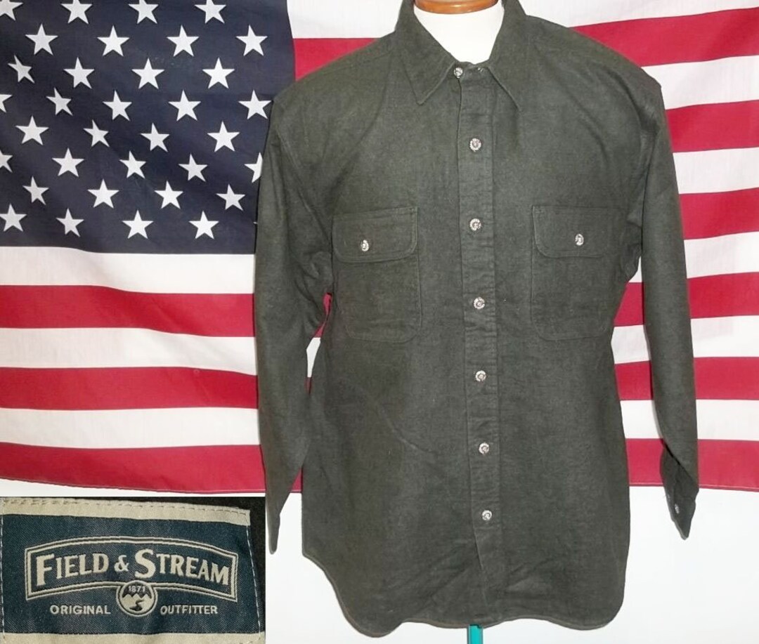 Hunting Shirt Flannel Field and Stream Hunters Green 2XL Roomy Barely ...