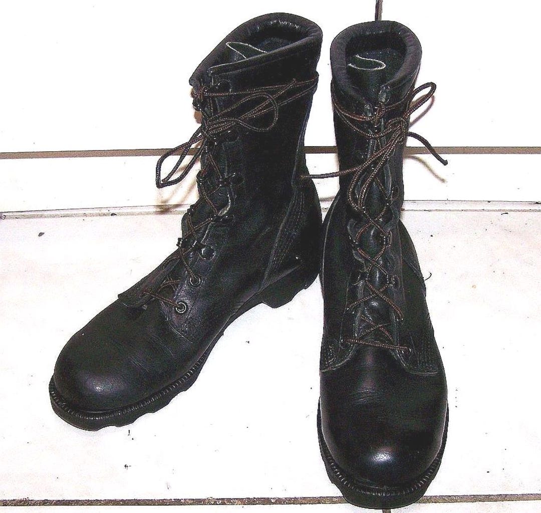 Army Combat Boots Mcrae US Army 1997 Issue All Leather Black Molded ...
