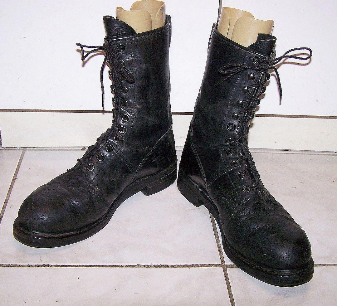 Lineman Work Boots US Army Safety Footwear Addison 1991 Issue Steel Toe ...