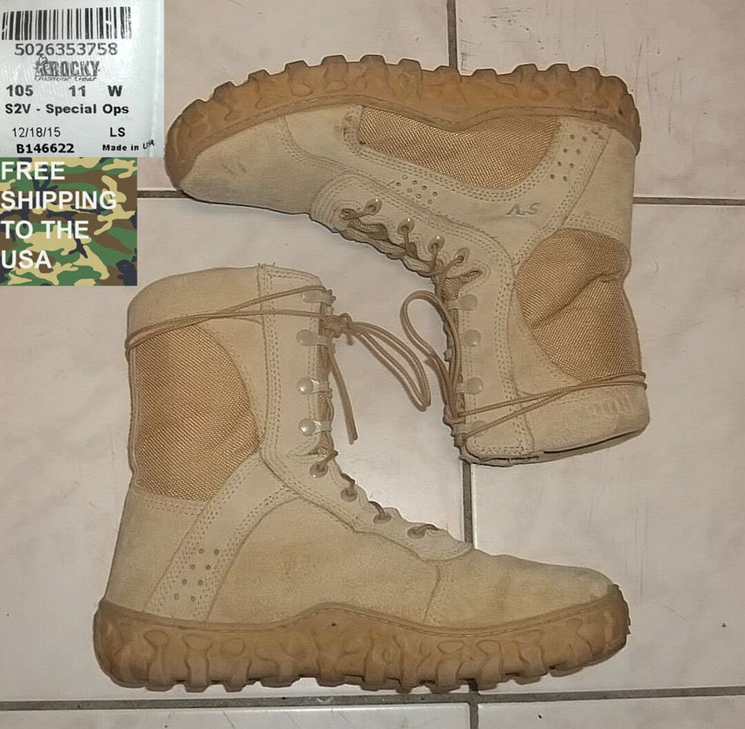 Rocky Spec Ops Tactical Boots S2V Tan Color Suede With Cordura US Mens ...