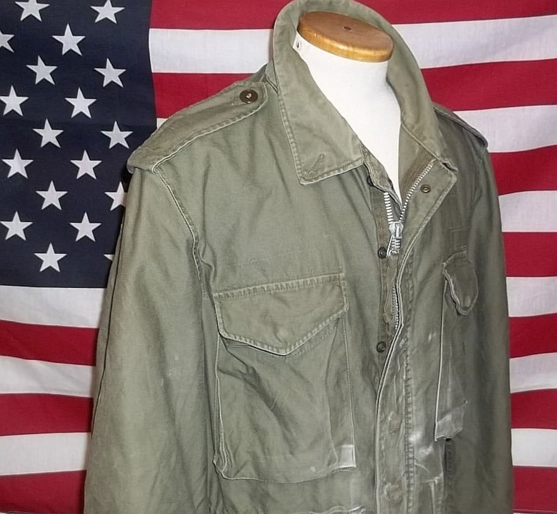 Vintage US Army M51 field jacket zip front OG-107 color | Etsy