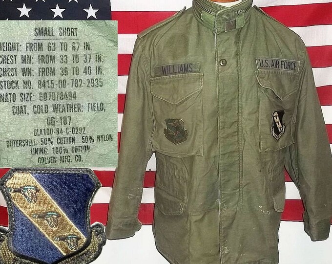 M65 Field Jacket USAF Air Force Military 1984 Dated by Golden Olive ...