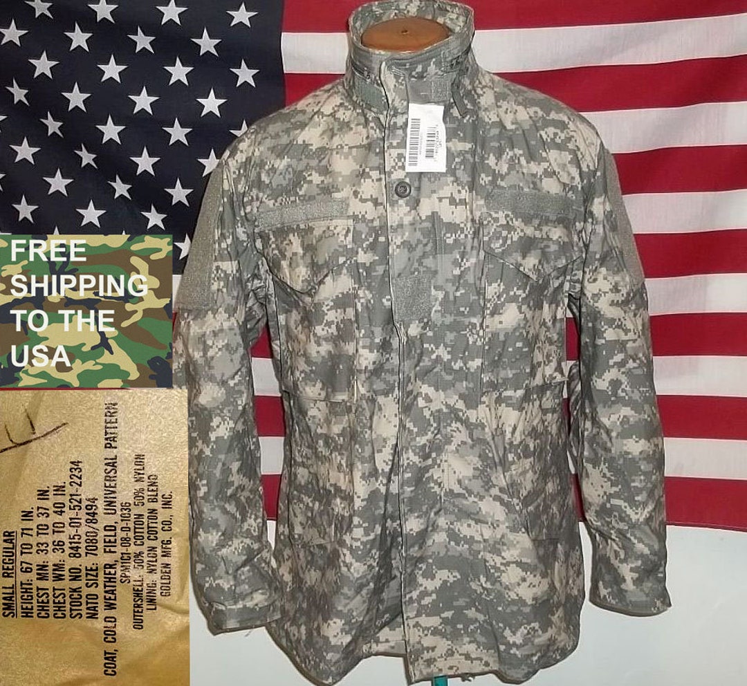 M65 Field Jacket ACU Digital Camo US Army Small Regular New Never Worn ...