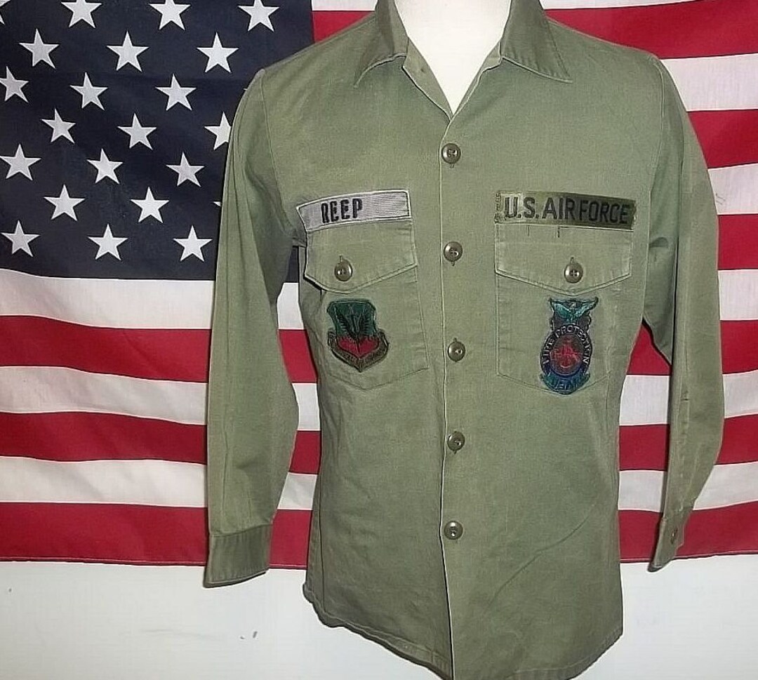 Durapress Shirt USAF BDU Light Jacket Utility Tactical Air Command Fire ...