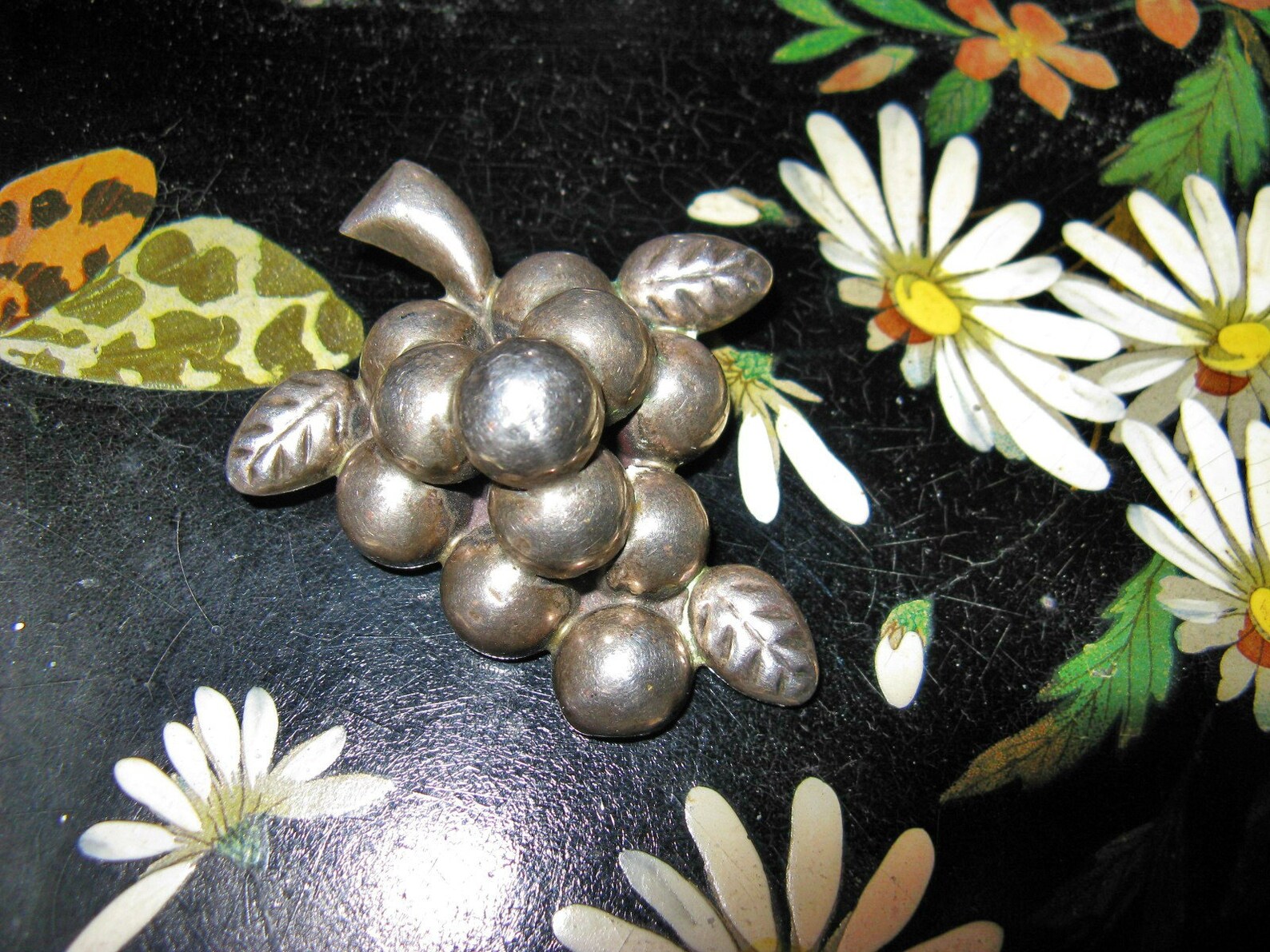 Vintage Mexico .925 Sterling Silver Brooch Pin Dangling | Etsy