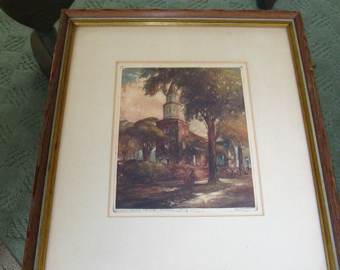 Vintage Etching, Listed Artist, AL Mettel (french-american–died 1957 ...