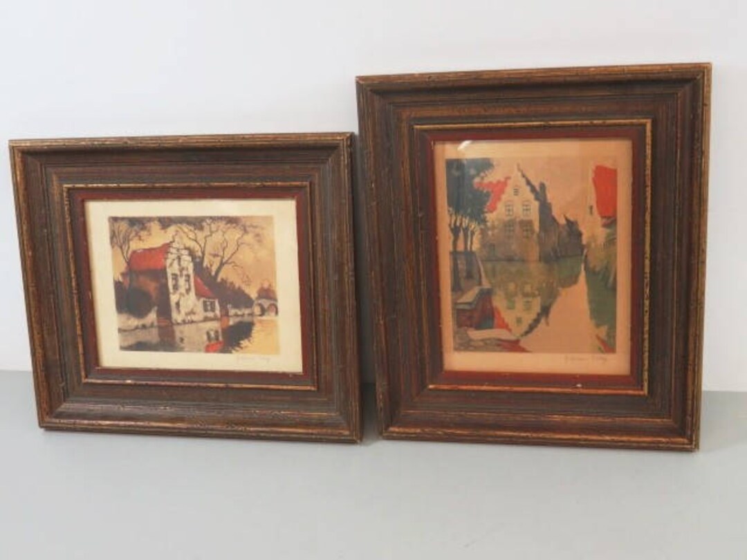 Antique Etchings, Listed Artist, Julien Celos (belgian, 1884-1953 ...