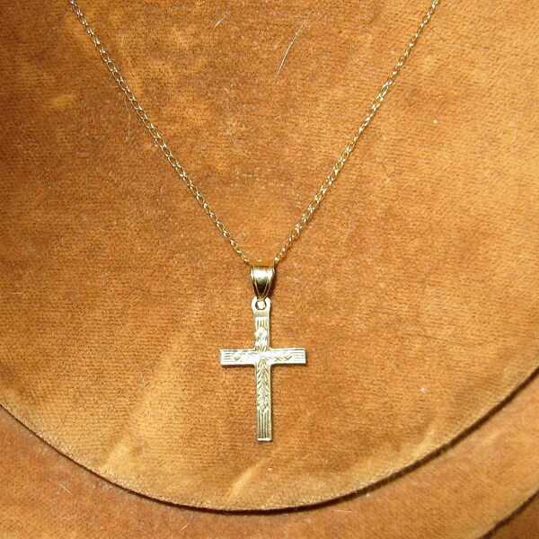 Gold Cross Necklace - Etsy