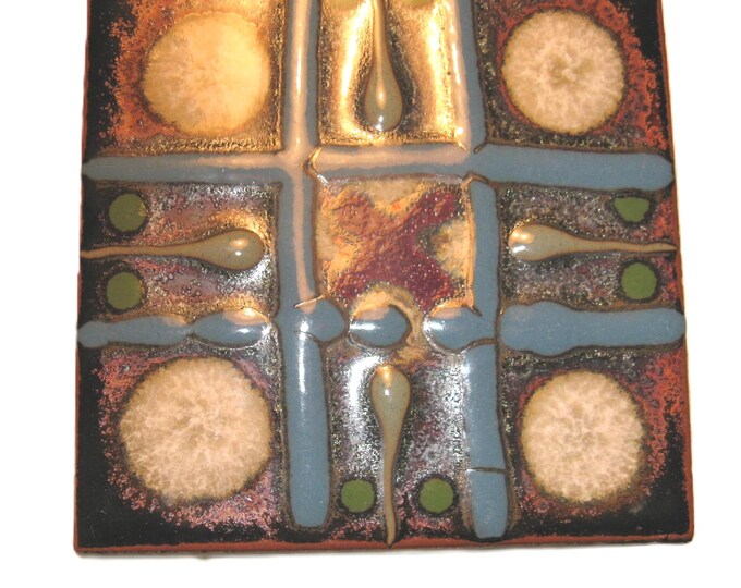 Vintage MCM 1960's Ceramic Tile With Bold Colorful Design, 6" X 6" - Etsy