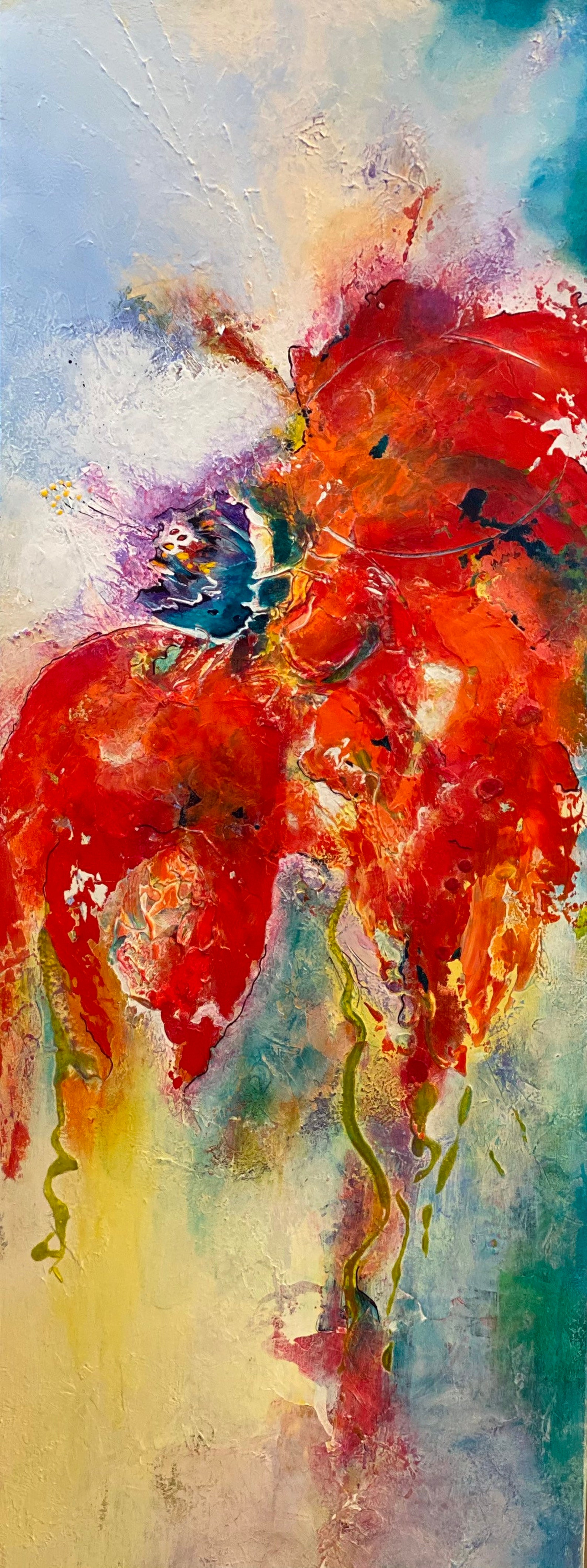 Abstract Flower Painting , uplifting - Etsy