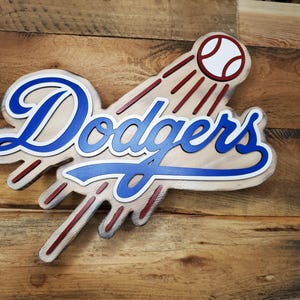 Handmade LA Dodgers Inspired Wood Sign - Etsy