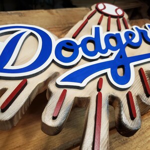 Handmade LA Dodgers Inspired Wood Sign - Etsy