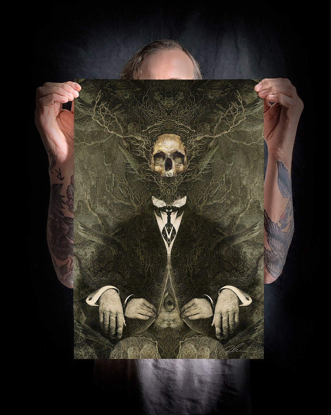 The Invocator, Print on Matte Fine Art on Textured Linen Aged Quality ...