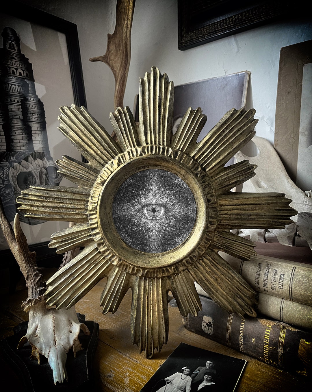 Sovereign Enigma Handmade Sun Circle Frame Baroque Frame, Complete With ...