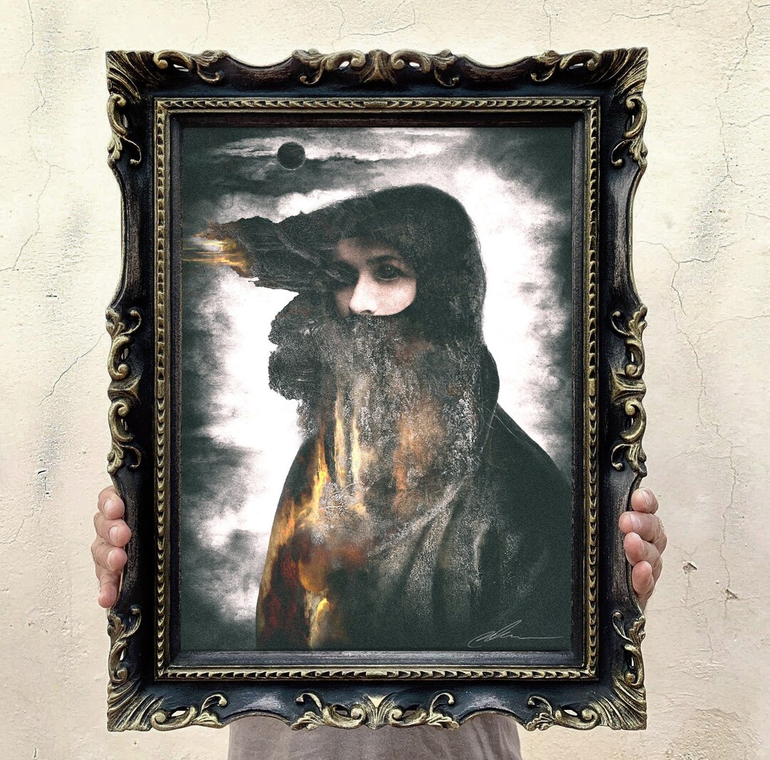 Shining Trough the Vail, Fine Art Print Presented in Handmade Italian ...