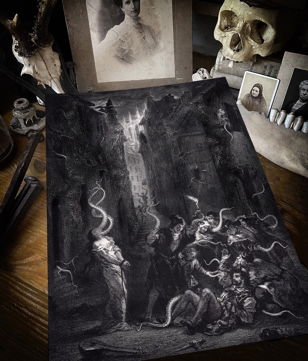 When Darkness Consumes, Fine Art Matte Paper on Textured Aged Quality ...
