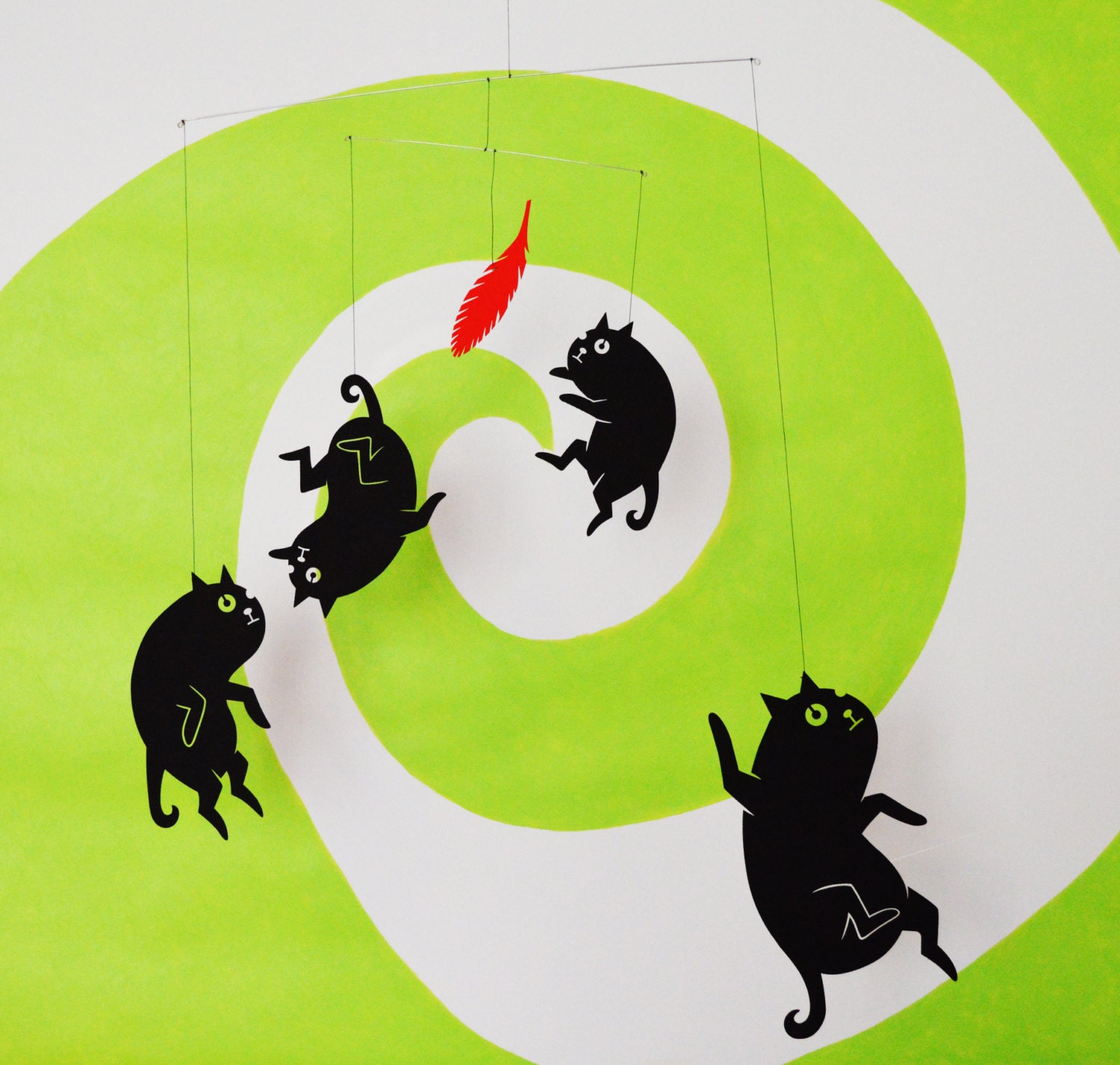 Hanging Mobile - Cats - Etsy