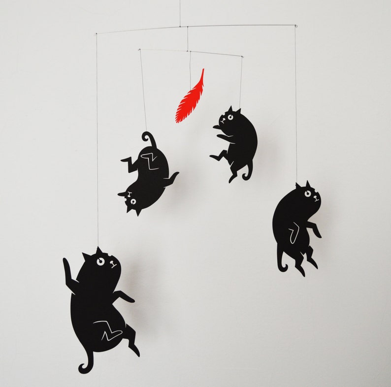 Hanging Mobile - Cats - Etsy