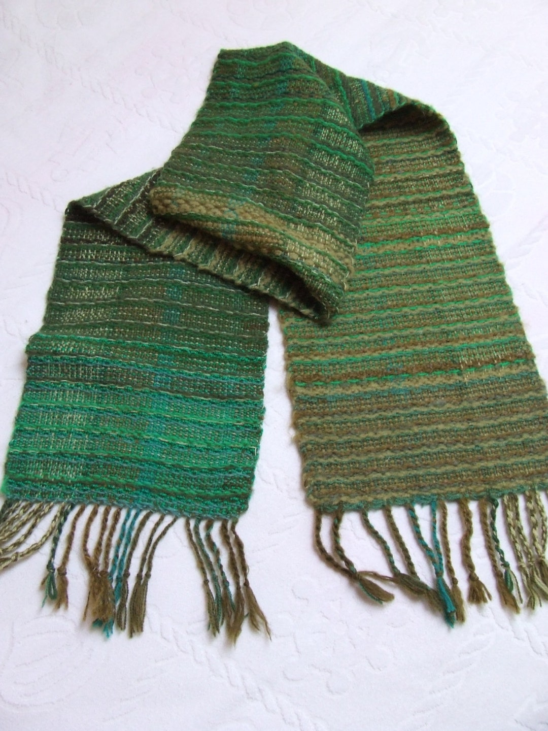 Hand Woven Wrap Shawl Winter Shawl Green Shawl Oversized Shawl Large ...